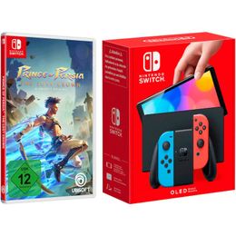 NINTENDO SWITCH Konsolen-Set »Switch OLED + Prince of Persia: The Lost Crown« 64 GB neonrot/neonblau Schließe die Joy-Con-Controller an die Konsole...