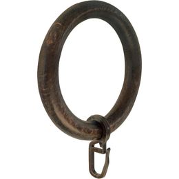 Garesa Gardinenring &raquo;Holzring mit Haken&laquo; f&uuml;r Durchmesser bis 35mm, einfache Montage nussbaum &Oslash; 57 cm