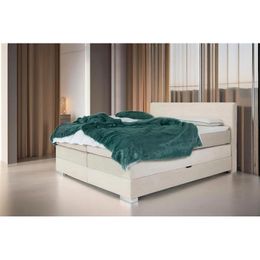 Home Affaire Boxspringbett »Juliste inkl. Bettkasten und PUR-Schaum-Topper« erhältlich in den Breite 160, 180 & 200cm Beige