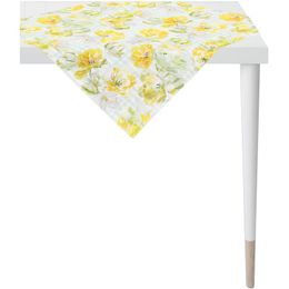 Apelt Mitteldecke »6405 SPRINGTIME, Frühjahrsdeko, Frühling« Digitaldruck weiß/gelb/natur Obermaterial: 70% Polyester, 30% Baumwolle B/L: 88 cm x...