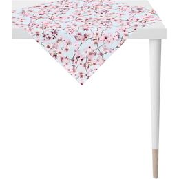 Apelt Mitteldecke »6450 SPRINGTIME, Frühjahrsdeko, Frühling« Digitaldruck rosa/hellblau/natur Obermaterial: 70% Polyester, 30% Baumwolle B/L: 88 cm...
