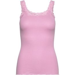rosemunde Tanktop »Babette Silk Top« umgedrehter Vintage-Spitzenbesatz, feminin, bequem, Seidenmix pink XL XL Spitzentop von rosemunde