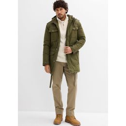 bonprix Winter Field-Parka mit Kuschel-Fleece-Futter, gr&uuml;n, Gr.68/70 (4XL), Cooler Field-Parka mit vier Taschen au&szlig;en und einer Innentasche, 100% Baumwolle