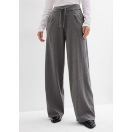 bonprix Strick-Hose aus weichem Kaschmir-Mix, grau, mit Baumwolle