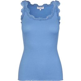 rosemunde Tanktop »Babette Silk Top« Vintage-Spitzenbesatz, breite Träger, feminin, bequem, Seidenmix himmelblau XXL XXL Seidentop von rosemunde