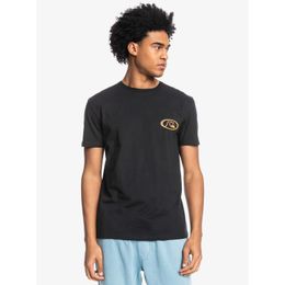 Quiksilver T-Shirt »Oval Script« schwarz XXL XXL Stoff: Leichter Baumwolljersey