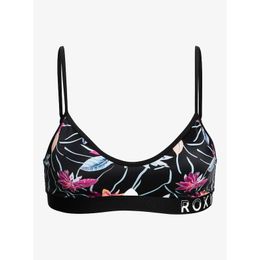 Roxy Bandeau-Bikini-Top »Active« Anthracite Floral Flow S - Cup B Cup B S Stoff: leistungsstarkes, ultraweiches und...