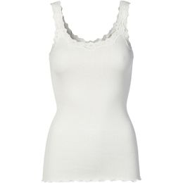 rosemunde Tanktop »Babette Silk Top« umgedrehter Vintage-Spitzenbesatz, feminin, bequem, Seidenmix new white XS XS Spitzentop von rosemunde