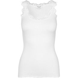 rosemunde Tanktop »Babette Silk Top«, Vintage-Spitzenbesatz, breite Träger, feminin, bequem, Seidenmix new white XL XL Seidentop von rosemunde