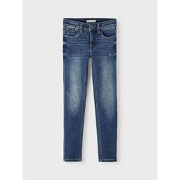name it Skinny-fit-Jeans »NKMTHEO XSLIM JEANS 7640-RY NOOS« Dark Blue Denim 104 - N-Gr N-Gr 104 Skinny-fit Jeans in Slim Fit Passform, perfekt für...