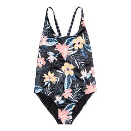 Roxy Badeanzug »Flowers Addict« Anthracite S Rg Tropical Breez 16(165-172cm) 16(165-172cm) Stoff: Weicher, ,...