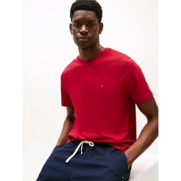 Tommy Hilfiger T-Shirt »ESSENTIAL REG FIT SOLID TEE mit Stickerei und Rundhals« unifarben, casual, regular fit, Baumwolle, Rundhals Medium Red M M...