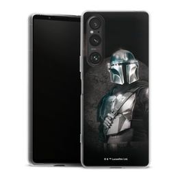 DeinDesign Sony Xperia 1 V Handy Silikon Hülle Case transparent Handyhülle Official Licensed Product Star Wars The Mandalorian Silikon Case