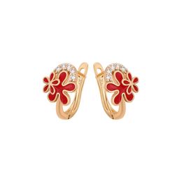 Naemi Earrings female Gold, Red size One Size