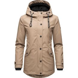Navahoo Regenjacke 'Lindraa' Damen Größe M taupe / schwarz Winterjacke