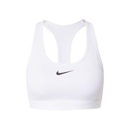 Nike Sport-BH 'Swoosh' Damen Größe L schwarz / naturweiß