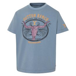 STARS & STRIPES T-Shirt Yellowstone protect the family, unisex rauchblau L