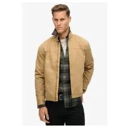Superdry f&uuml;r Herren. M5011945A Braune klassische Harrington-Jacke (XL), L&auml;ssig, Bio-Baumwolle, Nachhaltig