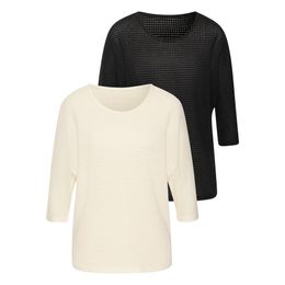 Vivance Pullover Damen Größe XS/S creme / schwarz