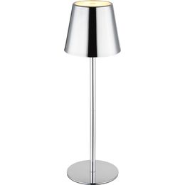 my home LED Tischleuchte "Alia", chromfarben, 1, Ø 11,5cm H: 35,5cm, 1 Stk., Leuchten, stufenloser Touchdimmer, Farben fixierbar, USB-A 2.0 - USB-C
