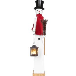 Räuchermännchen SAICO ORIGINAL "XXL-Räuchermann. Schneemann mit Laterne", weiß, H:70cm L:29cm T:17cm, Holz, Räucherdeko, BxHxT: 17x70x29 cm