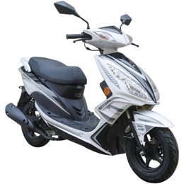Motorroller Gt Union "GT3 45", weiß (weiß, schwarz), Motorroller, 45 km/h, Luftgekühlter Motor, B:68cm H:105cm L:183cm