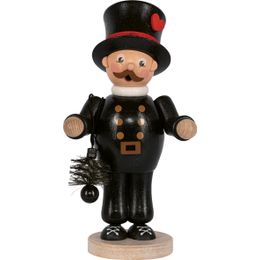 Räuchermännchen SAICO ORIGINAL "Schornsteinfeger", schwarz, H:21,5cm L:12cm T:10cm, Holz, Räucherdeko, BxHxT: 12x21,5x10 cm