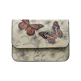 Handtasche DOGO "Y-Generation Abendtasche Fly With Your Own Wings Damen", Damen, Gr. B/H/T: 23cm x 18cm x 7cm onesize, beige (natur), Lacklederimitat, Taschen, Handgefertigt