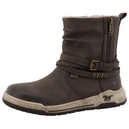 Winterboots Mustang Shoes "Ihana", Damen, Gr. 36, braun (lavabraun), Lederimitat, Schuhe, Sneaker, Boots mit Reißverschluss