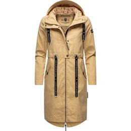 Funktionsparka Navahoo "Josinaa", Damen, Gr. S (36), beige, Obermaterial: 100% Polyester, Futter: 100% Polyester, Wattierung: 100% Polyester, Ärmelfutter: 100% Polyester, figurumspielend ca. Mitte Knie, mit Knöpfen,verstellbar normaler Saum mit Druckknöpfen,verstellbar, Jacken, stylische Übergangs Outdoorjacke mit Kapuze