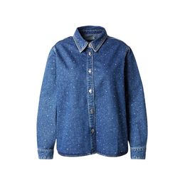 Only Carmakoma Bluse 'CARMAGGIEMAY' Damen Größe M/L blue denim / silber
