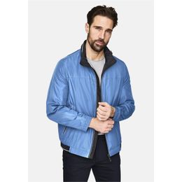 Outdoorjacke NEW CANADIAN, Herren, Gr. 27, blau, 100% Polyester, unifarben, kurz, hoch geschlossener Ausschnitt, Jacken Outdoorjacke, mit praktischer Wende-Funktion