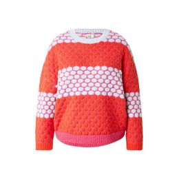 Pieces Curve Pullover 'PCJANEL' Damen Gr&ouml;&szlig;e 6XL/7XL hellblau / dunkelorange / pastellpink