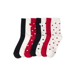 Lindex Socken Damen Größe 36/38 rot / schwarz / weiß