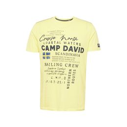 CAMP DAVID T-Shirt 'Cruise North' Herren Gr&ouml;&szlig;e XXXL blau / marine / gelb
