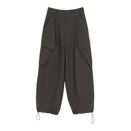 Bershka Pleat-Front Pants female Green size 38
