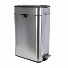 Maul Tret-Abfalleimer Maulwing 40 l Edelstahl 45.6 x 27.7 x 66.7 cm silber