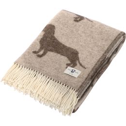 Belpo Leather Care Wolldecke Dackel Braun/Beige