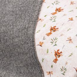 buttinette Alpenfleece "Rehlein", natur-color
