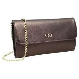 Clutch "Eleganz", Damen, Gr. B/H/T: 26cm x 15cm x 5cm onesize, braun (dunkelbraun), Leder, Collezione Alessandro, Taschen, aus Leder, mit separaten Fächern