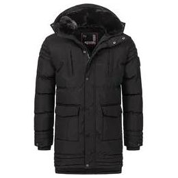 Winterjacke Alessandro Salvarini "ASVenico", Herren, Gr. 3XL, schwarz, Obermaterial: 100% Polyester; Futter: 100% Polyester; Fellimitat: 100% Polyester, Jacken Winterjacke, mit Teddyfelleinsatz