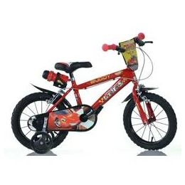 Kinderfahrrad DINO BIKES "14" Cars Kinderfahrrad Jungenfahrrad stabiler Stahl-Rahmen St&uuml;tzr&auml;der" Gr. 30, rot, Fahrr&auml;der, Kinder, 30cm, 16 Zoll (40,64cm), mit St&uuml;tzr&auml;dern, Trinkflasche und Frontschild