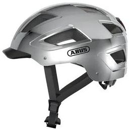 Fahrradhelm Abus "HYBAN 2.0" Gr. L, silber (chrome silber), Helme, L Kopfumfang: 56cm - 61cm