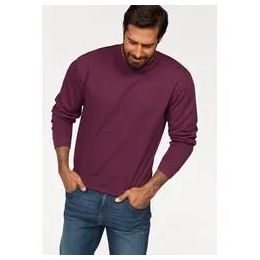 Sweatshirt Fruit of the Loom, Herren, Gr. XL (56/58), rot (bordeaux), angeraute Sweatware, Obermaterial: 80% Baumwolle, 20% Polyester, unifarben, schmal h&uuml;ftlang, Rundhals, Rippb&uuml;ndchen, Sweatshirts Sweatshirt, im unifarbenen Design