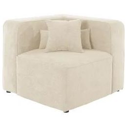 Sofa-Eckelement Andas "Sundstrup", beige, B:93cm H:76,5cm T:93cm, 100% Polyester, Polsterelemente, Modulserie, individuelle Zusammenstellung