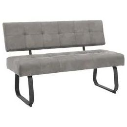 Essbank Hela "LUISE I, Sitzbank, Bank, TOPSELLER", grau (vintage hellgrau, schwarz), B:140cm H:90cm T:64cm, Sitzbänke, mit Federkern, extra dicke Polsterung im Sitz und Rücken, OTTOs Choice