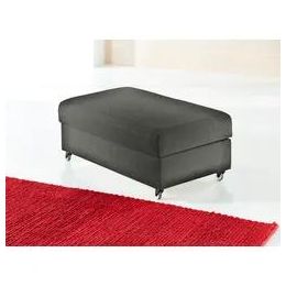 Hockerbank Bali, grau, B:102cm H:48cm T:60cm, 100% Polyester, Hocker, Polsterhocker