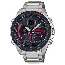 Smartwatch Casio EDIFICE, silber (silberfarben), Smartwatches, Smartwatch, Solaruhr, Armbanduhr, Herrenuhr, Android, iOS, Edelstahlarmband
