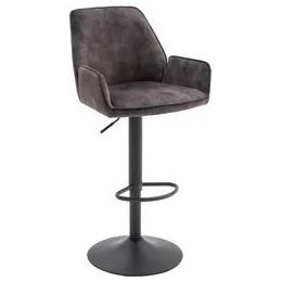 Bistrostuhl MCA furniture "OTTAWA Tresenstuhl Barstuhl Barmöbel Bistro", grau (anthrazit, schwarz matt lackiert), B:52cm H:91cm T:51cm, Stühle, Barhocker,Bistrostuhl,Barstuhl,drehbar,belastbar120kg,Sitzhöhe 63-84cm