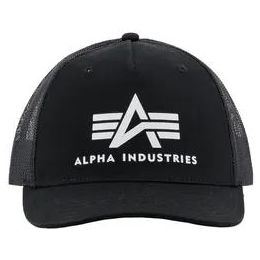 Trucker Cap Alpha Industries "Basic Trucker Cap", Herren, Gr. onesize, schwarz, Baumwolle, Caps